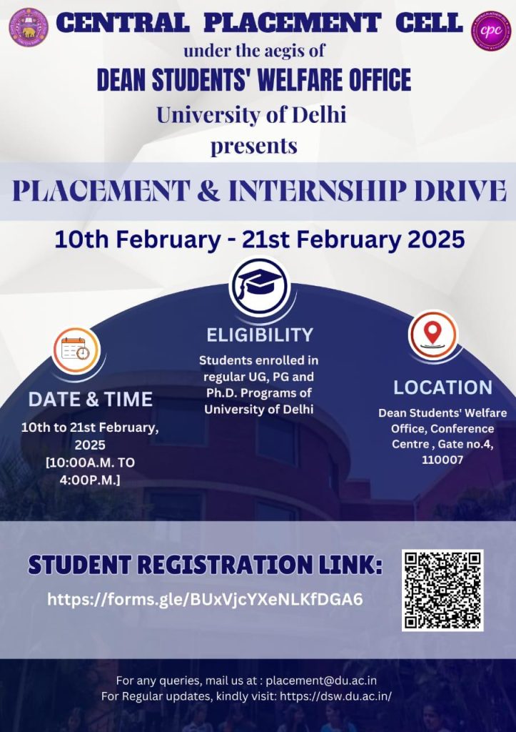 Dean Students' Welfare University of Delhi